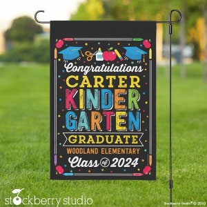 Kindergarten Graduation Garden Flag Class of 2025 Preschool Prek ...