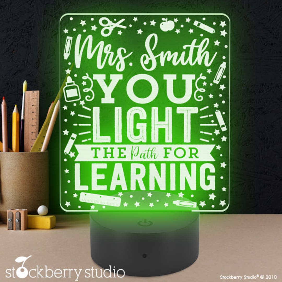 Teacher LED Light Personalized Teacher Gifts Teacher Appreciation Week ...