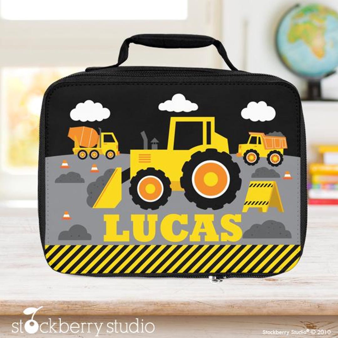 Construction Kids Lunchbox Personalized Dump Truck Lunch Bag Toddler ...