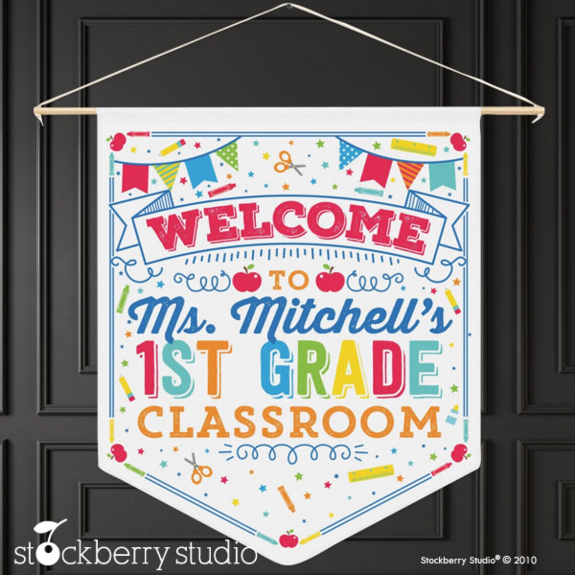 Teacher Classroom Pennant Personalized Classroom Welcome Decoration ...