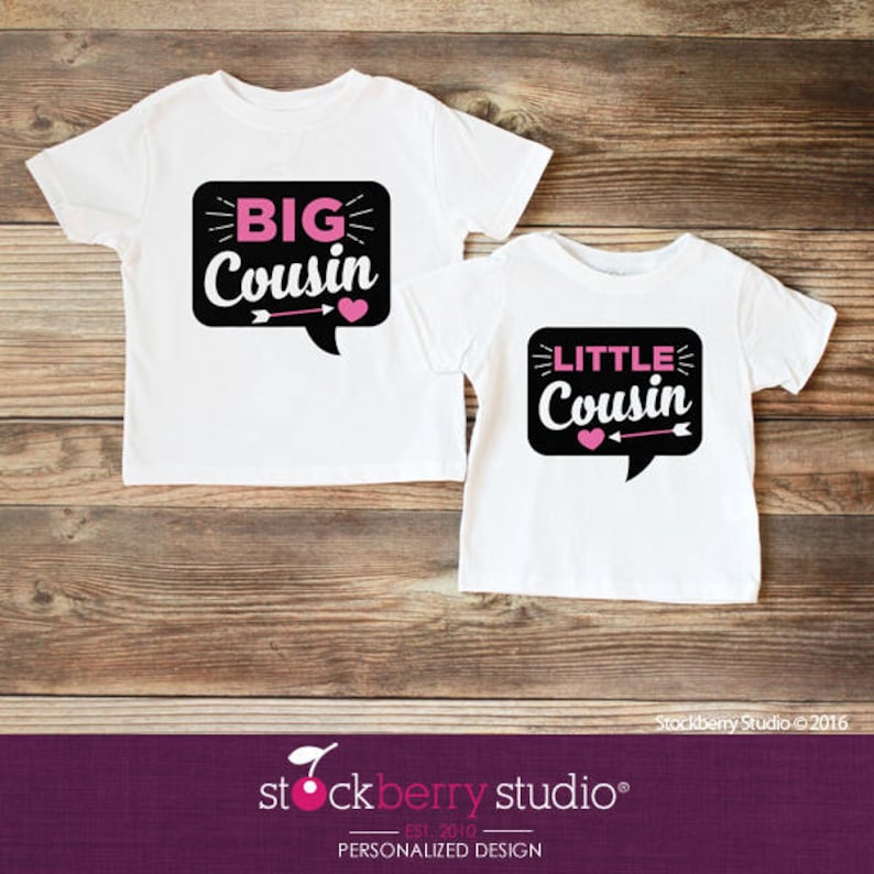 Big Cousin Little Cousin Shirts Girls Matching Cousin Tshirts | Etsy