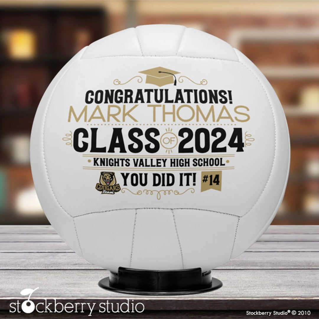 Volleyball Graduation Gift Personalized With Name Custom Him Her Grad ...
