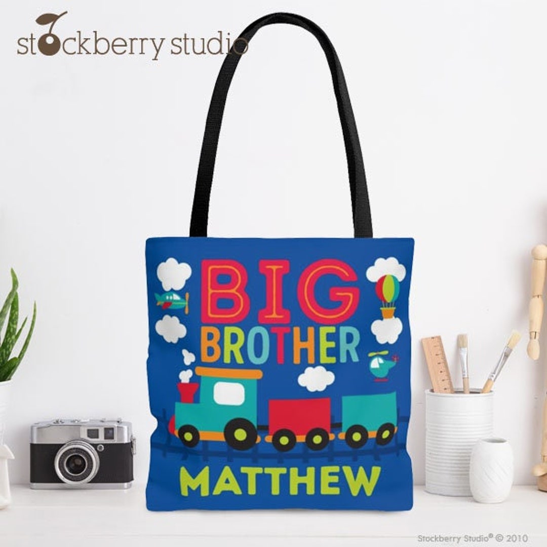 Train Big Brother Bag Personalized Train Tote Bag Promoted to Big ...