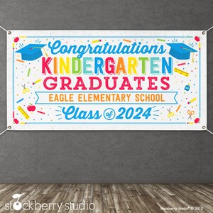 Personalized Kindergarten Graduation Vinyl Banner Preschool Pre-k ...