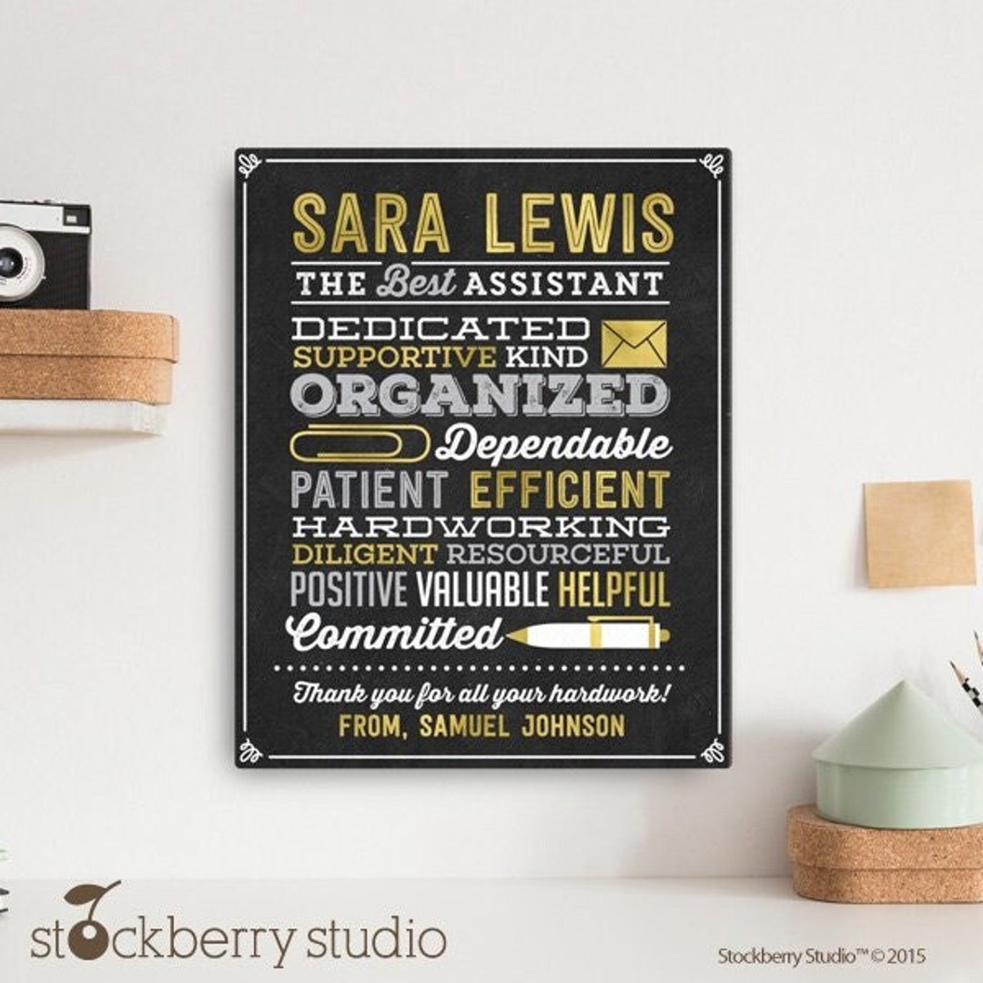Administrative Assistant Wall Art Office Decor Staff Appreciation Gift ...