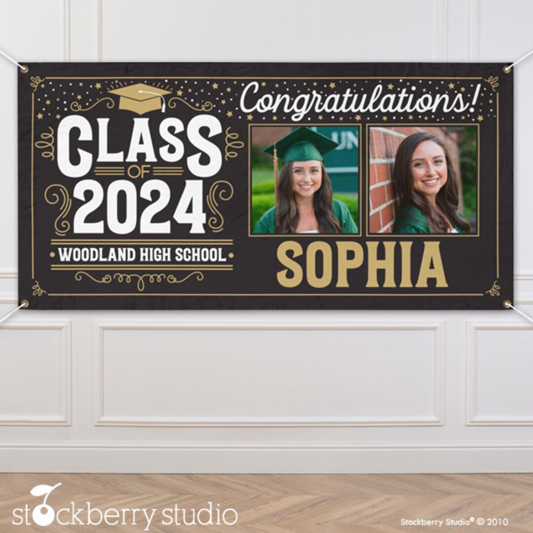 Graduation Photo Vinyl Banner Personalized Class of 2025 High School ...
