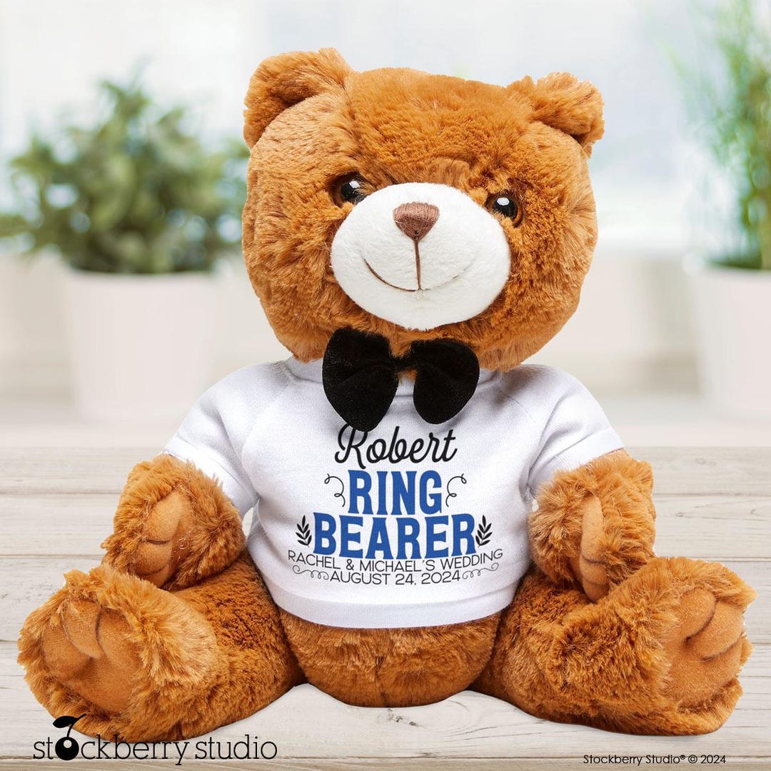 Ring Bearer Proposal Bear Personalized Gift Idea for Baby Toddler ...
