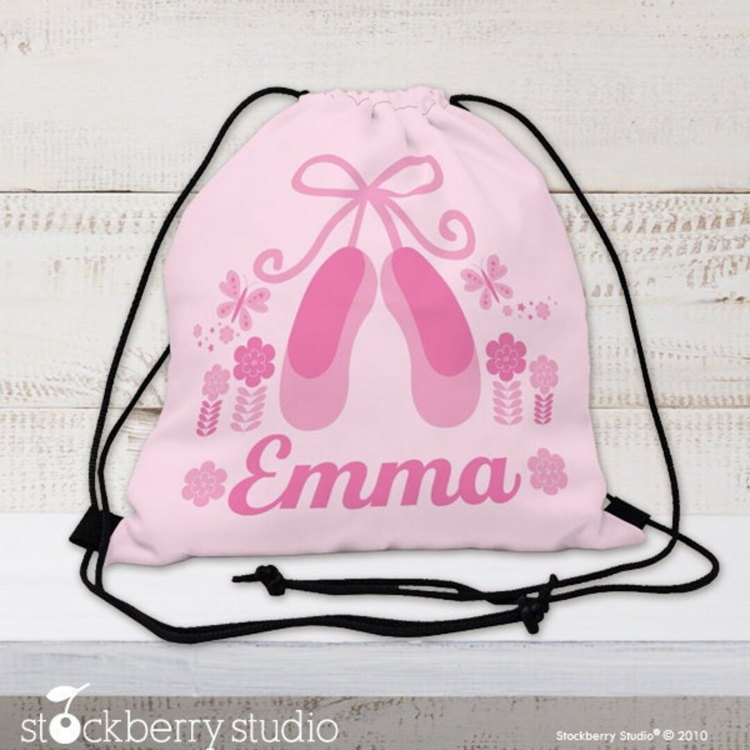Ballerina Drawstring Bag Ballet Ballerina Backpack Personalized Girl ...