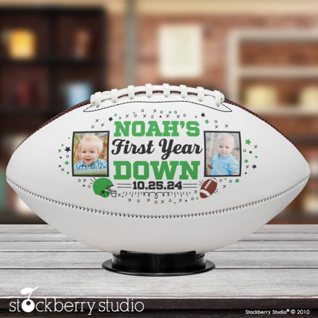 Football First Birthday Personalized Baby Name Ball Toddler Birthday ...