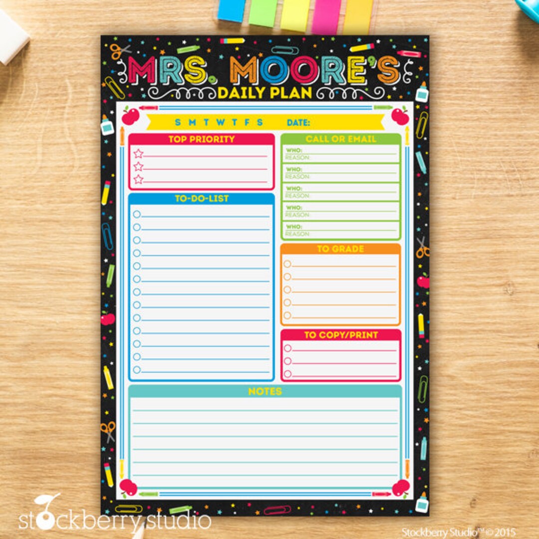 Teacher Notepad Personalized Teacher Appreciation Gift Custom Teacher ...