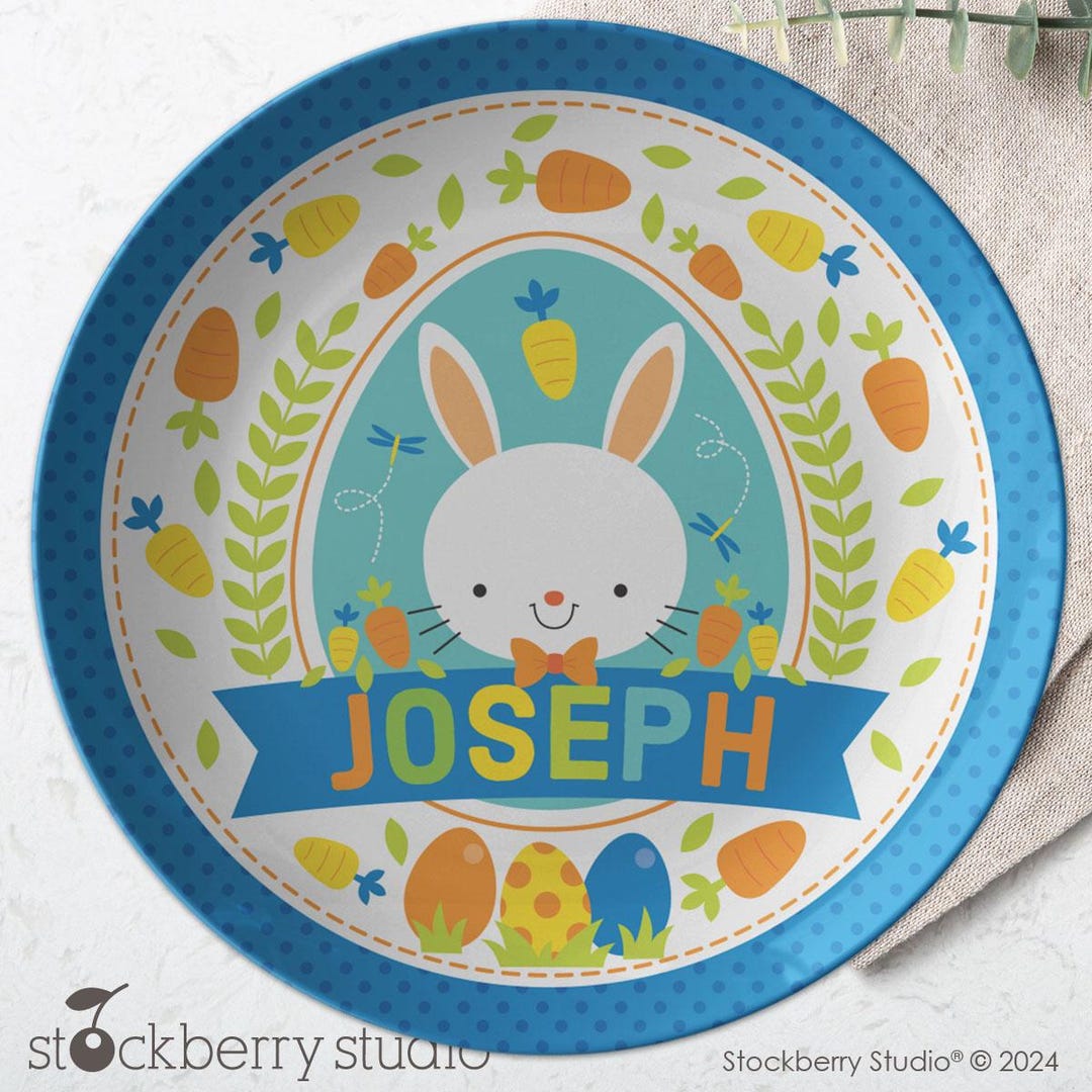 Easter Bunny Name Plate Personalized Gift Kids Boy Girl Keepsake Custom ...