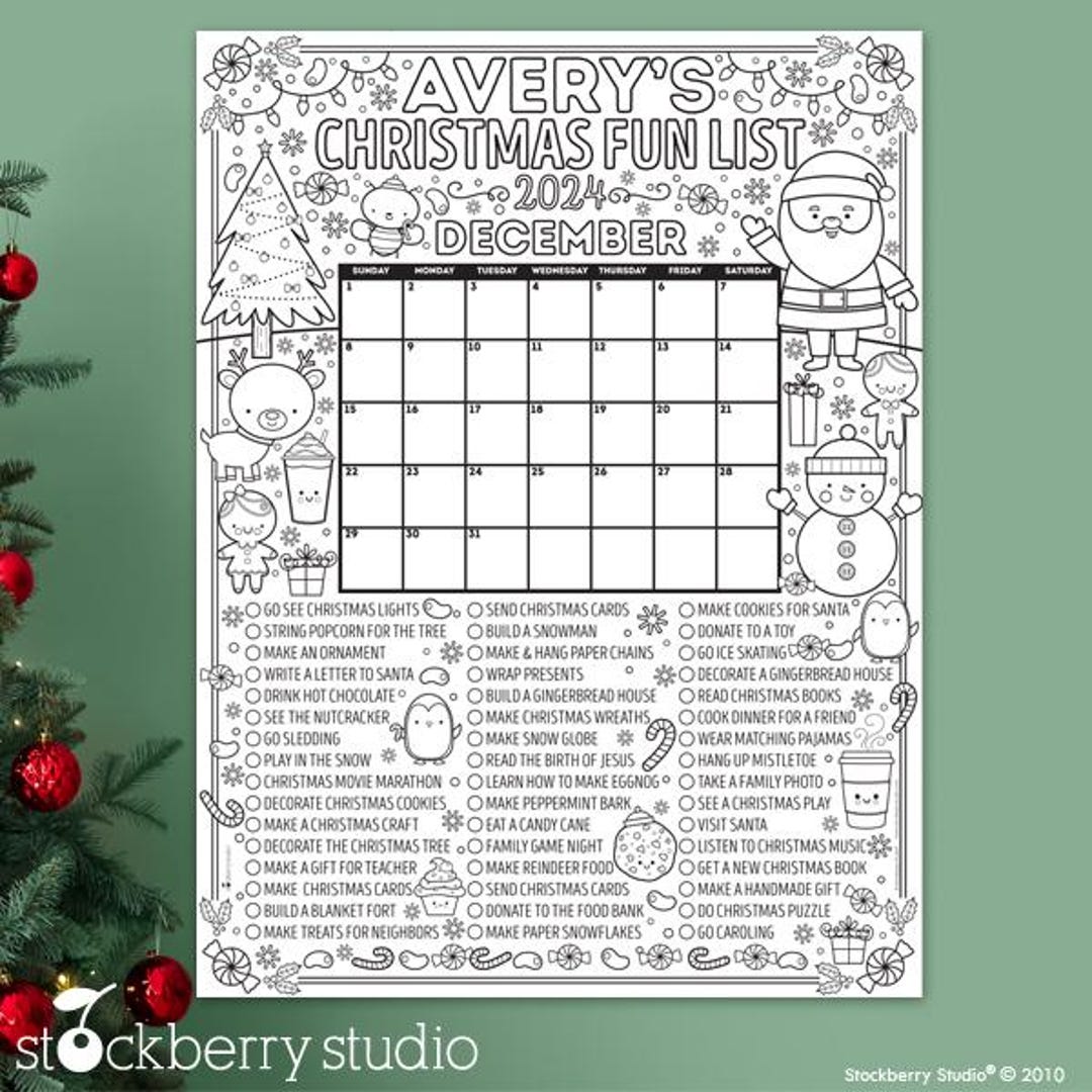 Christmas Bucket List Poster Family Fun Christmas Fun Holiday Activity ...