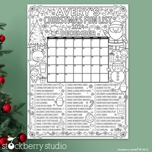 Christmas Bucket List Poster Family Fun Christmas Fun Holiday Activity ...