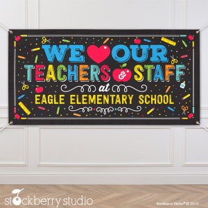 Personalized Teacher Appreciation Week Vinyl Banner We Love Our ...
