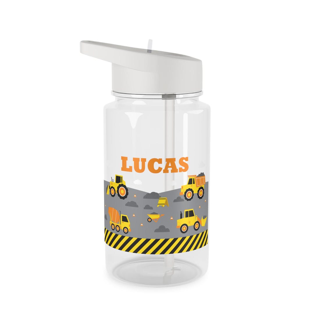 Kids Construction Water Bottle Personalized Gift Dump Truck Kids Water ...