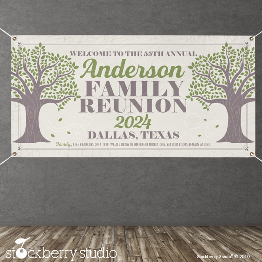 Family Reunion Banner Personalized Family Reunion Sign Family Party ...