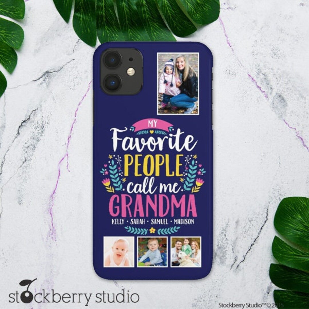 Grandma Phone Case Photo Personalized Grandchildren Names iPhone ...