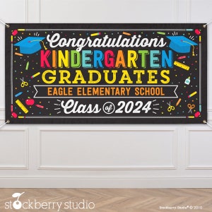 Personalized Kindergarten Graduation Vinyl Banner Preschool Pre-k ...
