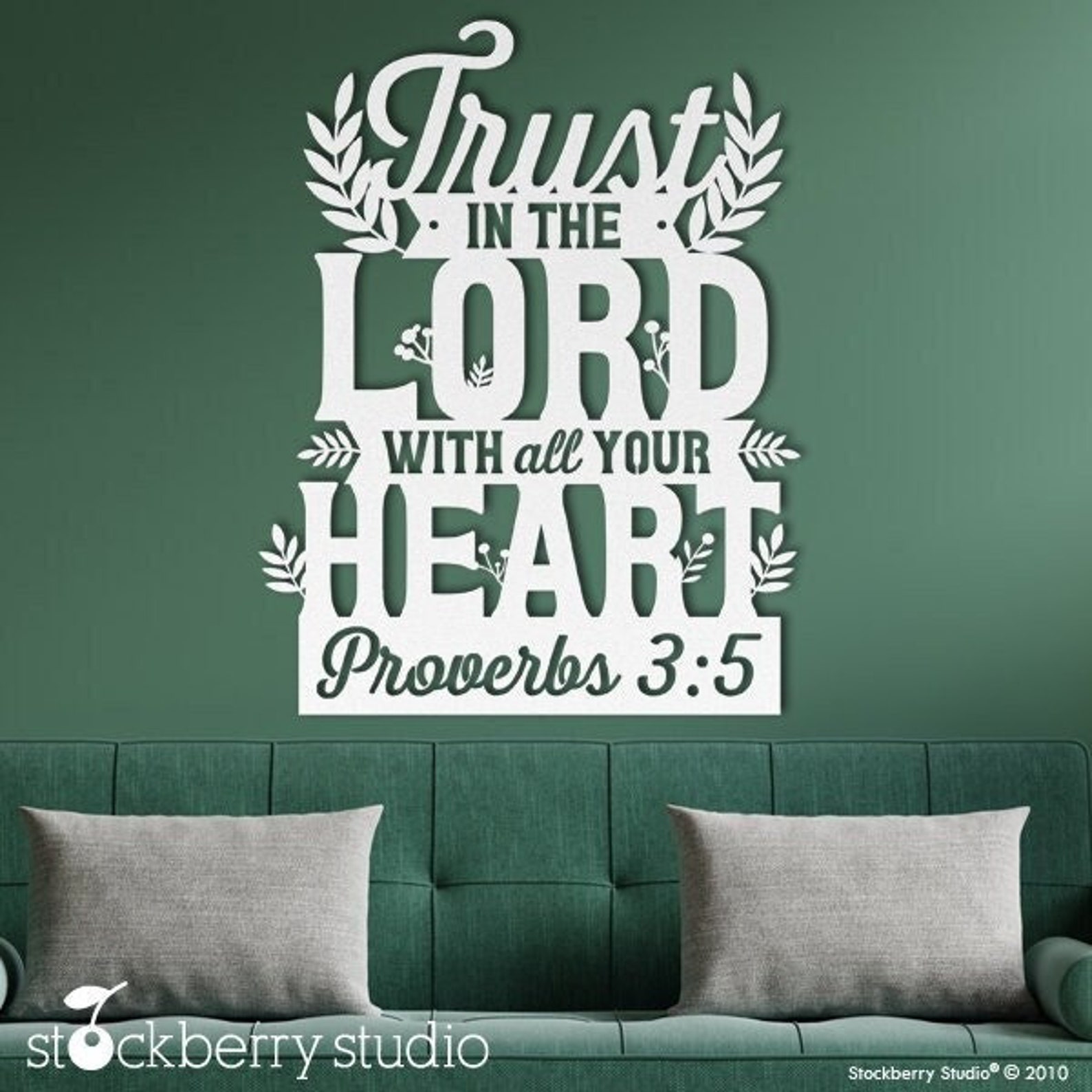 Christian Wall Art Proverbs 3:5 Trust in the Lord Metal Sign Bible ...