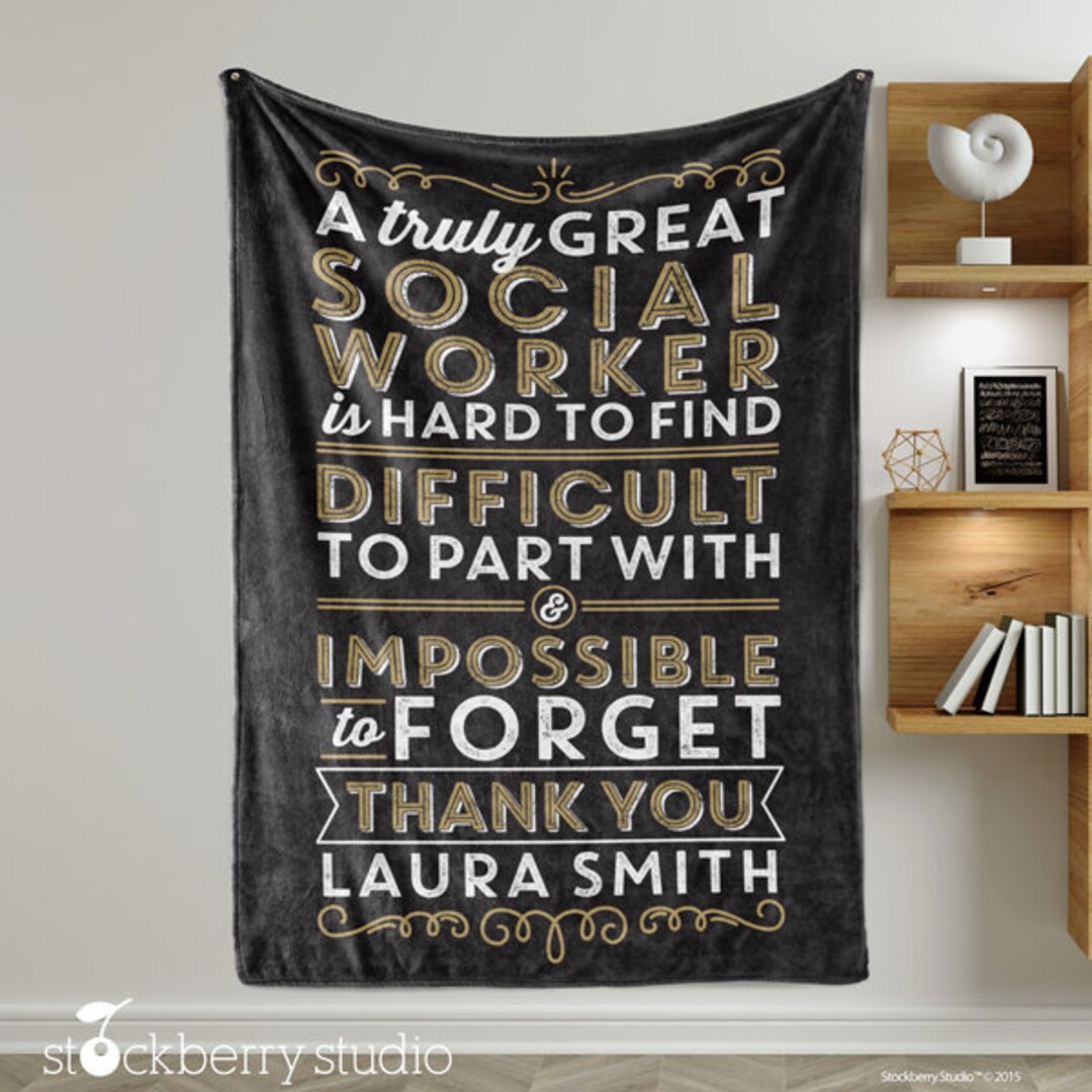 Social Worker Blanket Personalized A Truly Great Thank You Social ...