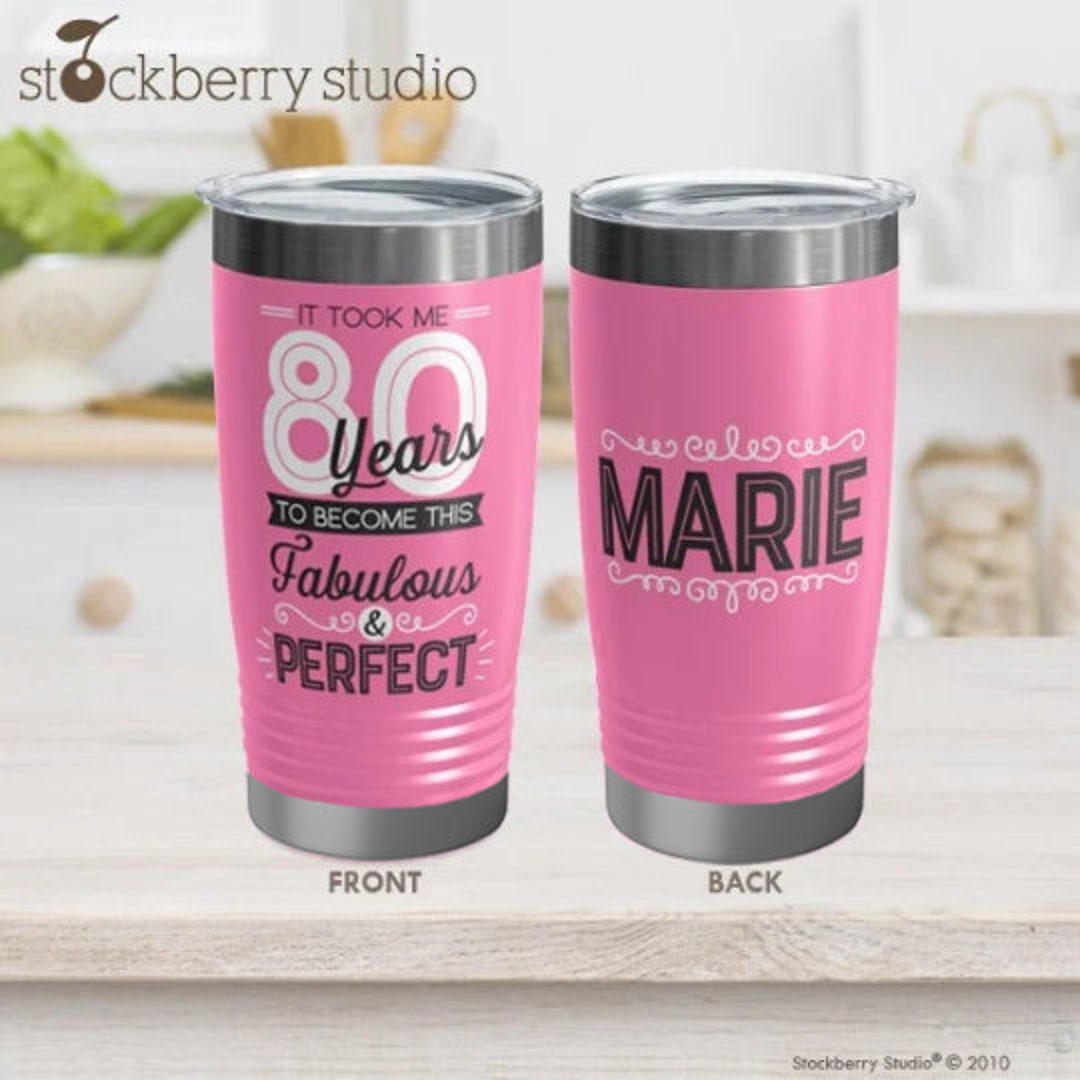 80th Birthday Gift 80 and Fabulous Insulated Tumbler Cup - Etsy