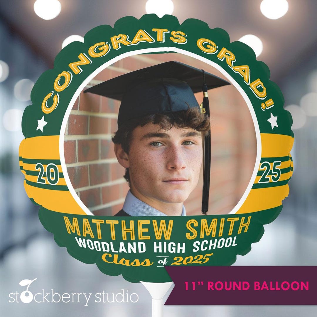 Graduation Photo Balloon Personalized High School College Graduate ...