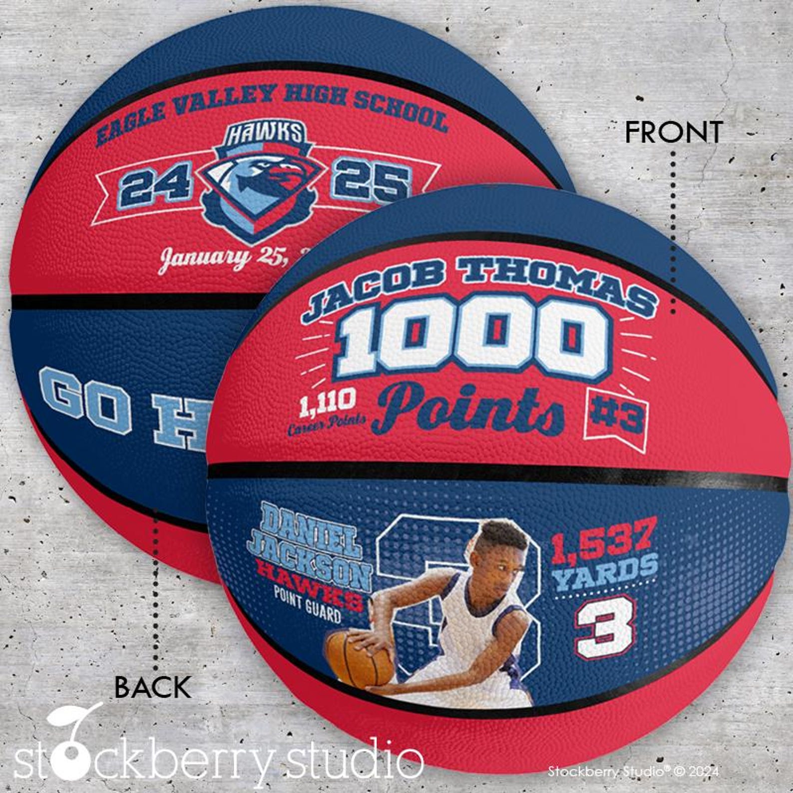 1,000 Point Basketball Photo Personalized Team Senior Night Gift ...