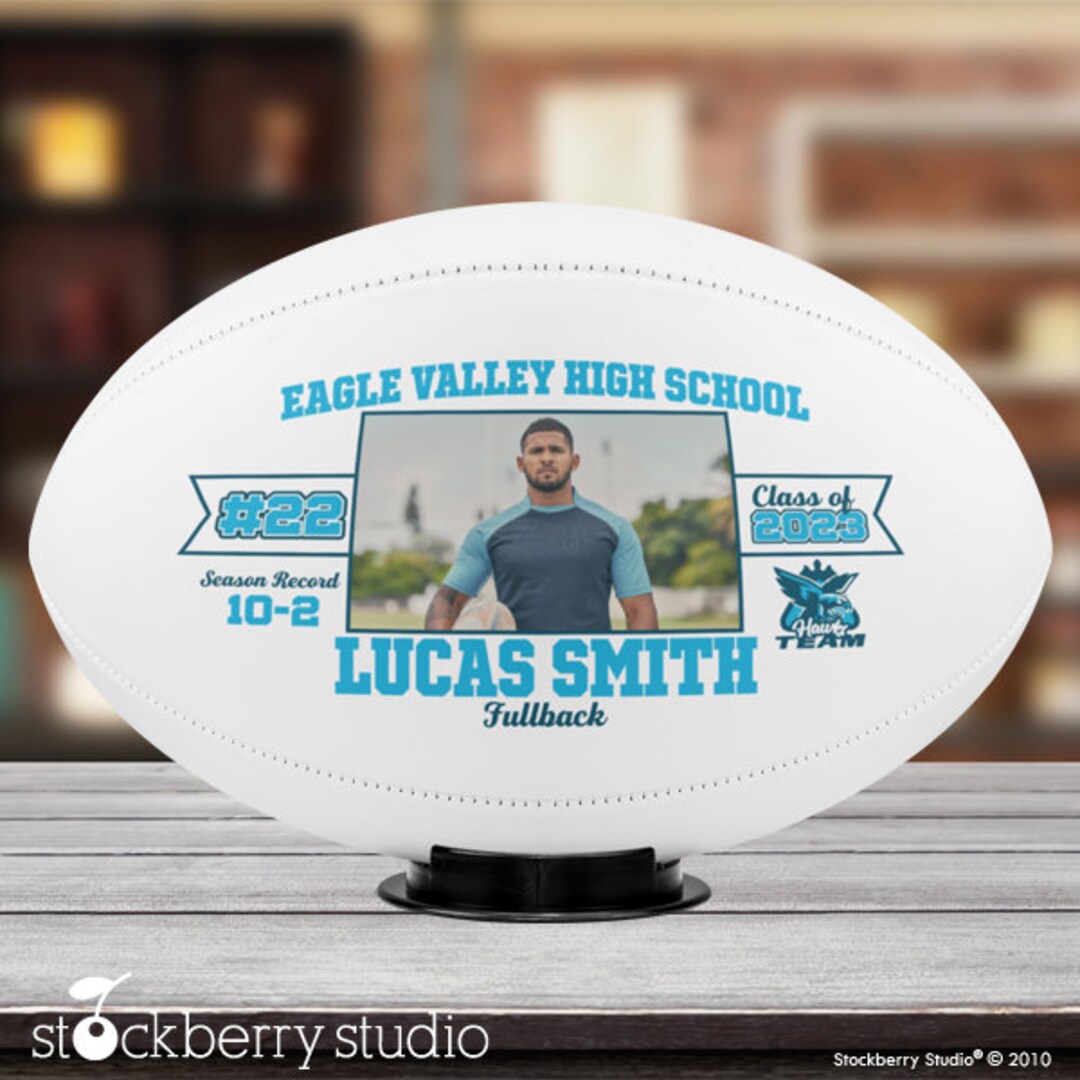 Rugby Ball Personalized Custom Photo Ball Rugby Coach Gift Appreciation ...