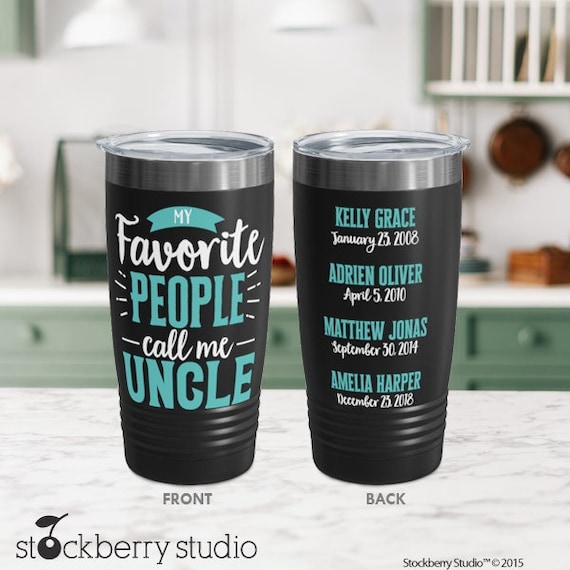 Uncle Tumbler Personalized Coffee Cup Uncle Gift from Niece Nephew ...