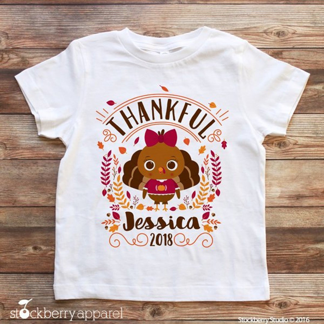 Girls Thanksgiving Shirt Girl Turkey Shirt Girl Thankful Shirt - Etsy