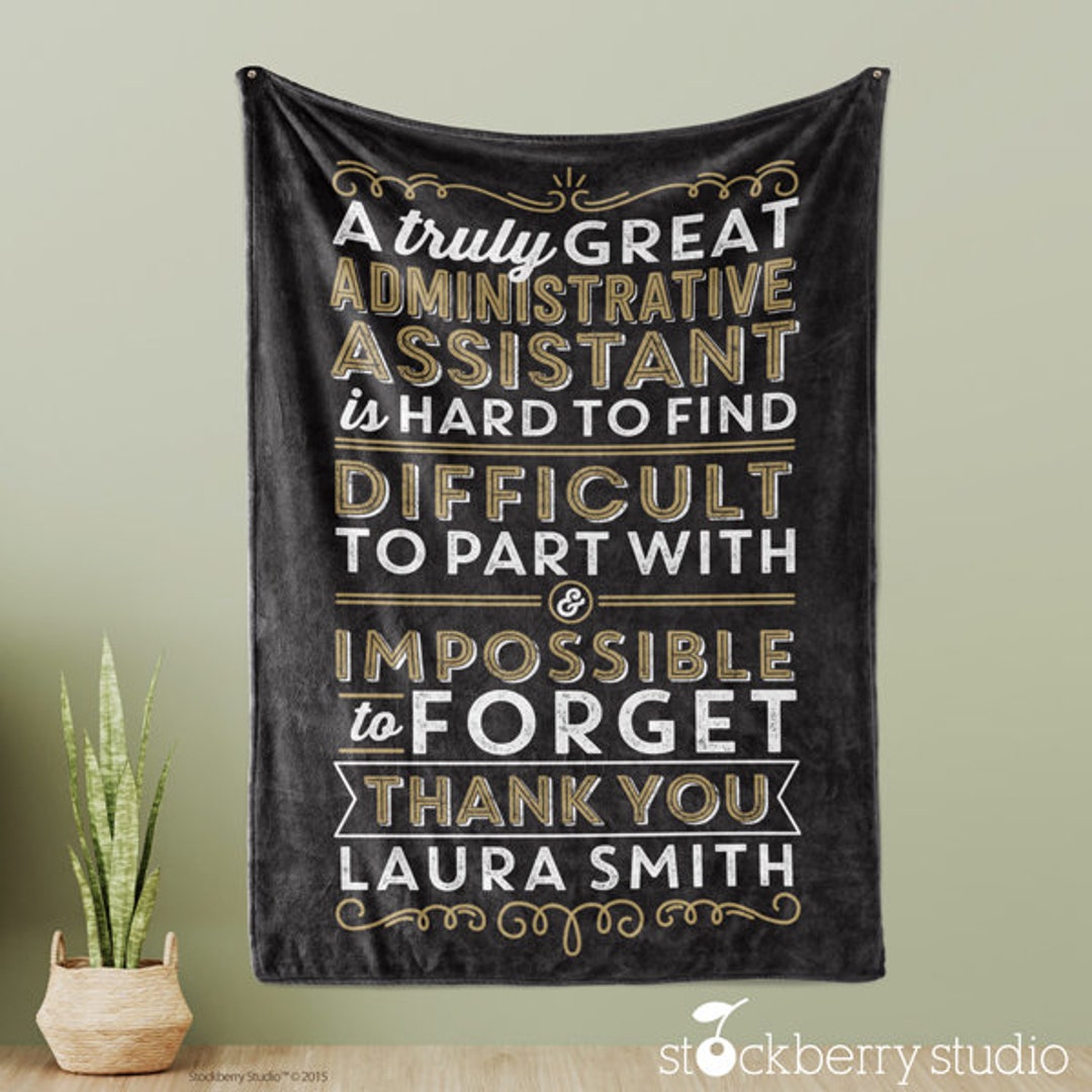 Administrative Assistant Blanket Personalized A Truly Great Thank You ...
