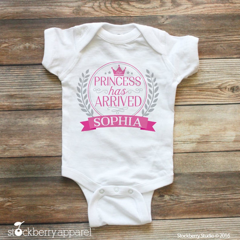 The Princess Has Arrived Baby Bodysuit Newborn Girl Coming | Etsy