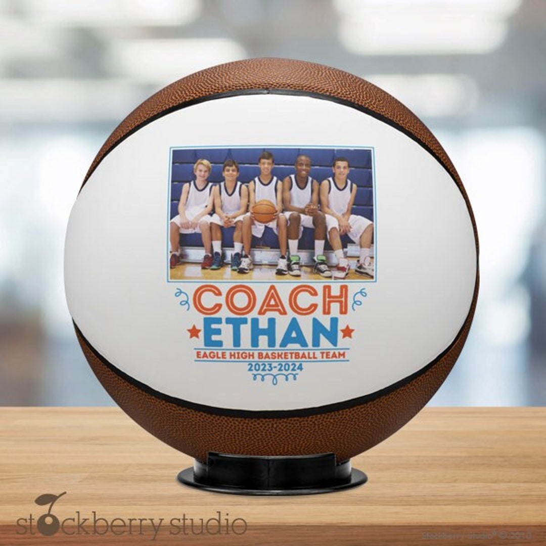 Basketball Personalized Photo Ball Custom Coach Gift Present Him Her ...