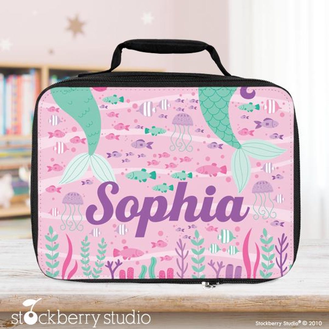 Mermaid Lunchbox Personalized Kids Mermaid Lunch Bag Toddler Girl Lunch ...