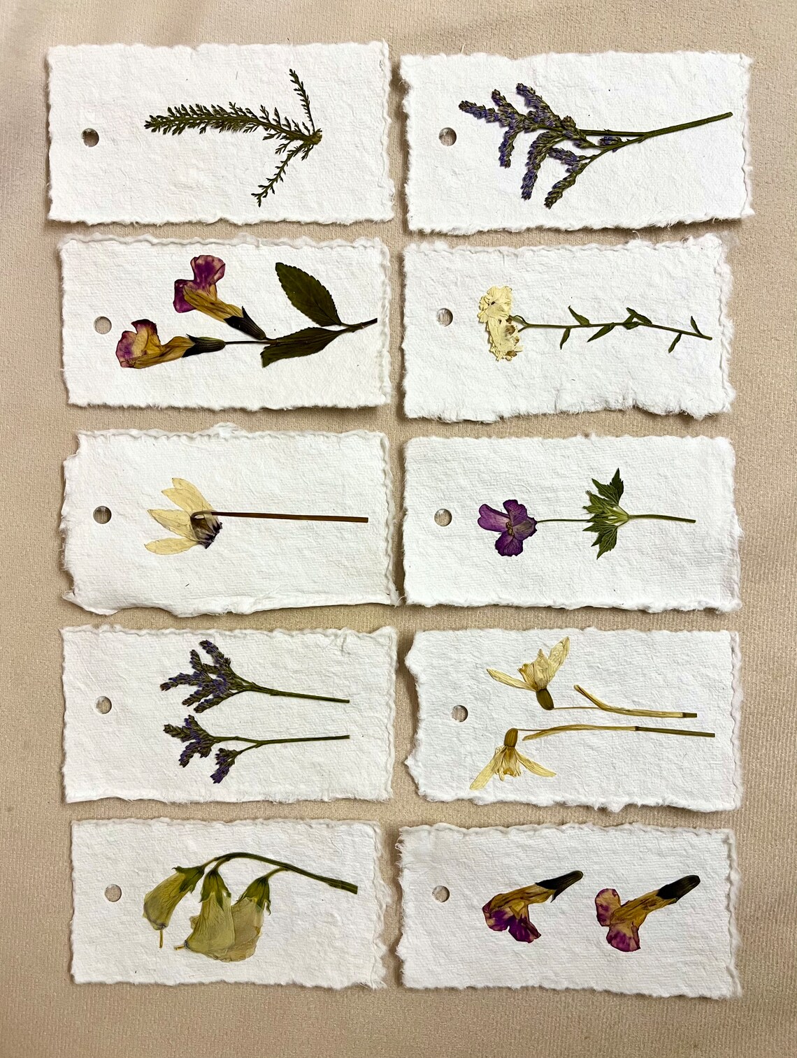 Pressed Flower Handmade Gift Tag Bookmark - Etsy