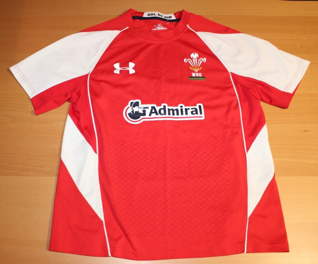 Wales Welsh Rugby Union Under Armour Men Medium Shirt 2014 2015 WRU ...