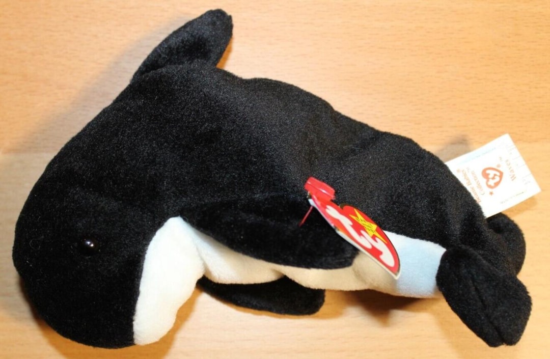 Ty Beanie Baby Waves the Killer Whale 1996 Retired 7 Inch NWT Plush ...