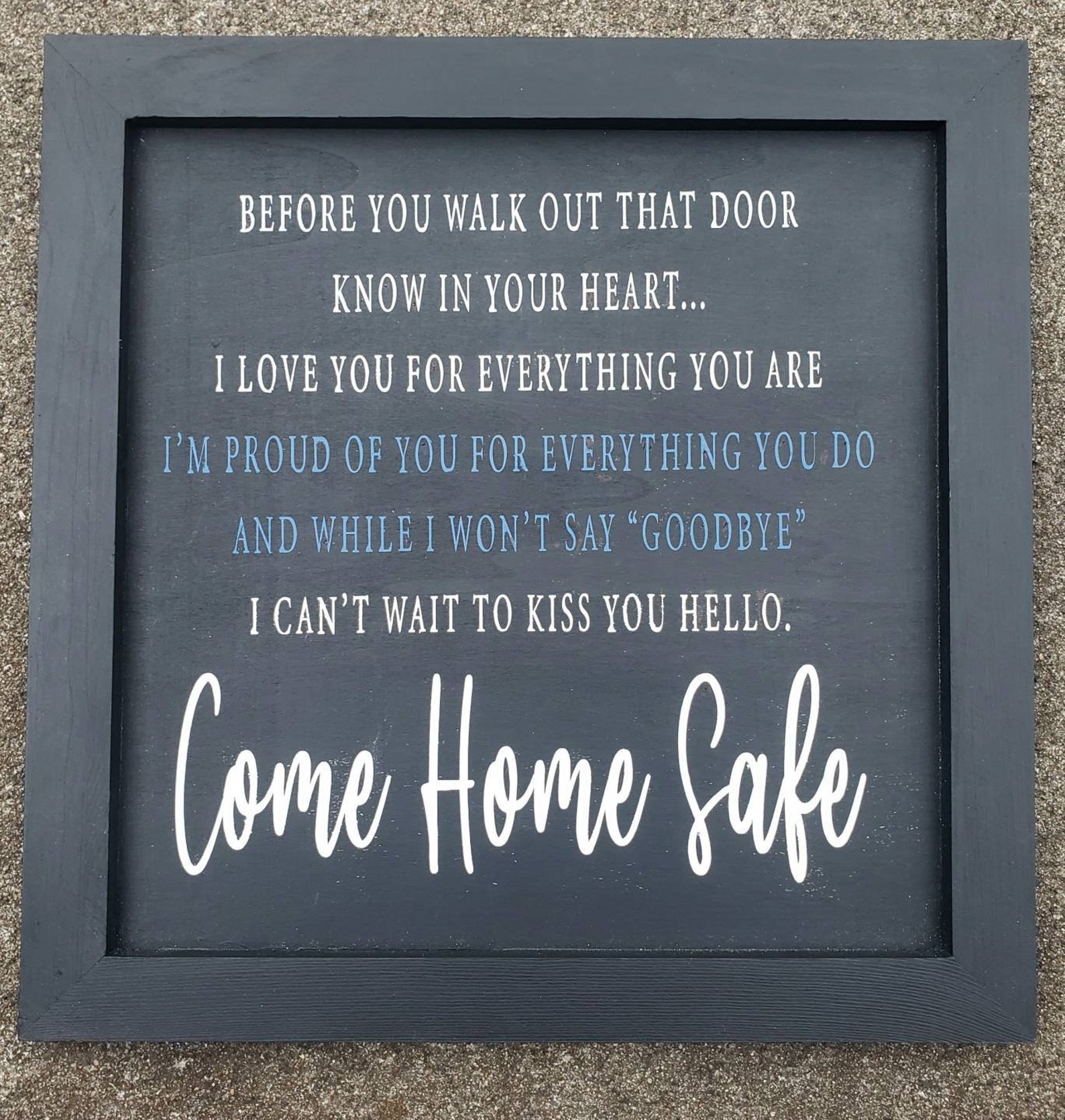 Come Home Safe Wood Sign Rustic Home Decor Gallery Wall | Etsy