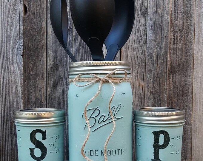 Mason Jar Kitchen Set - Etsy