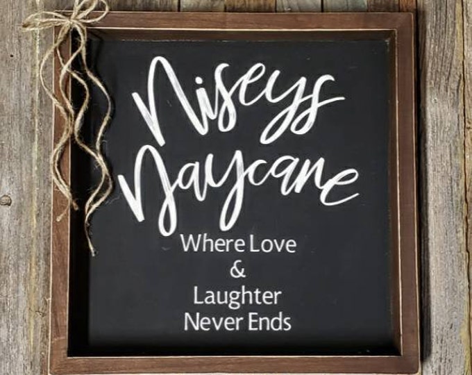 Framed Wood Sign Daycare Sign, Rustic Home Decor, Gallery Wall ...