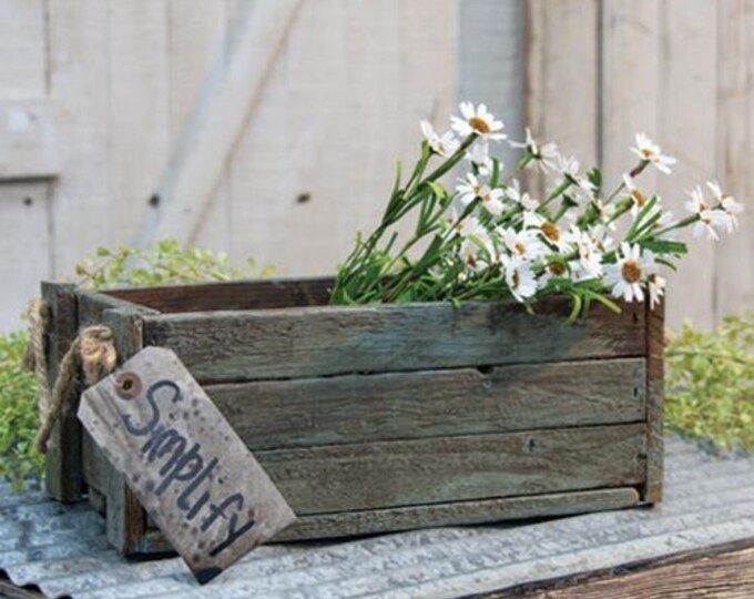 Rustic Wood Jute Box - Etsy
