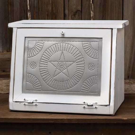 Handmade in Our Shop Farmhouse Star Bread Box - Etsy