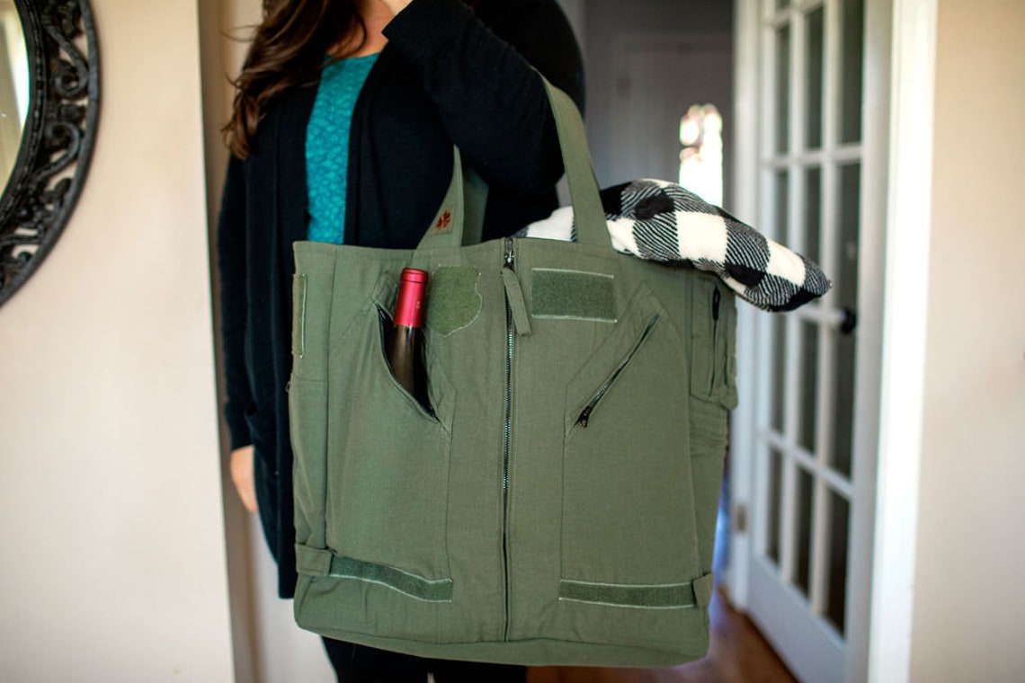 Flight suit tote bag | Etsy