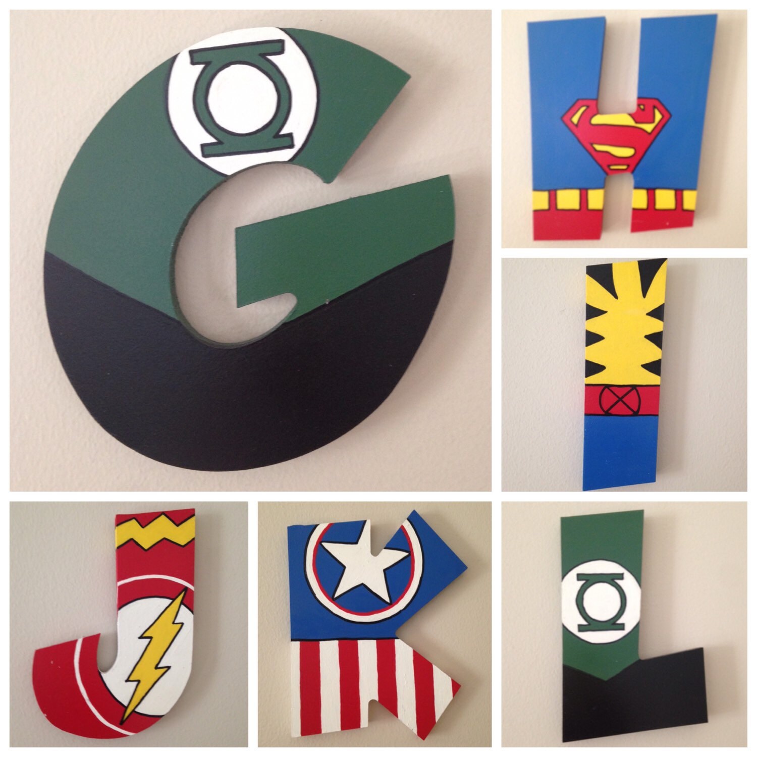 Super Hero Themed Letters - Etsy
