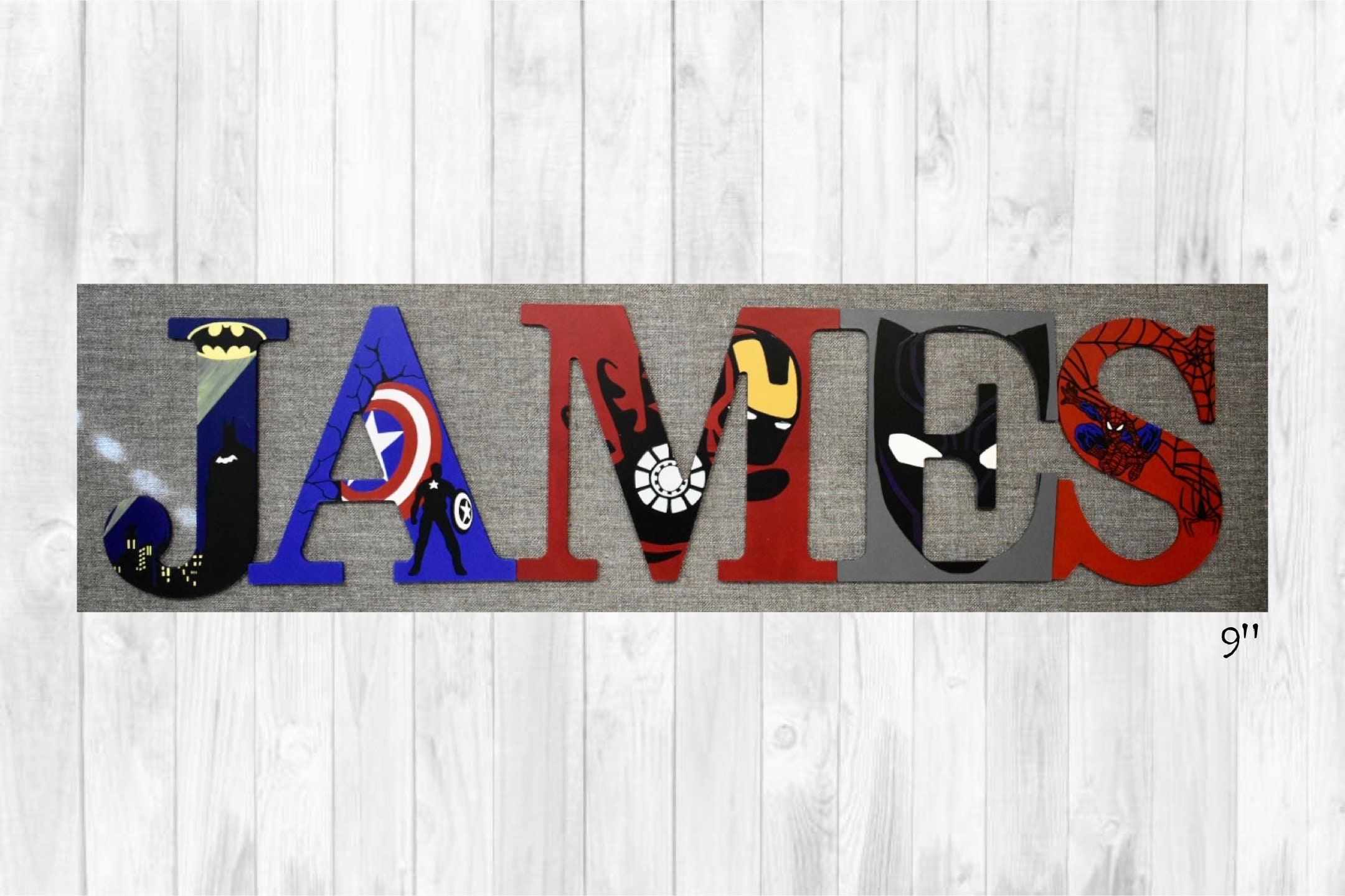 Super Hero Themed Letters - Etsy