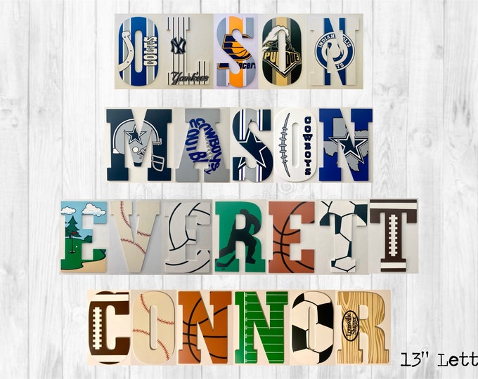 Sports Letters | Etsy