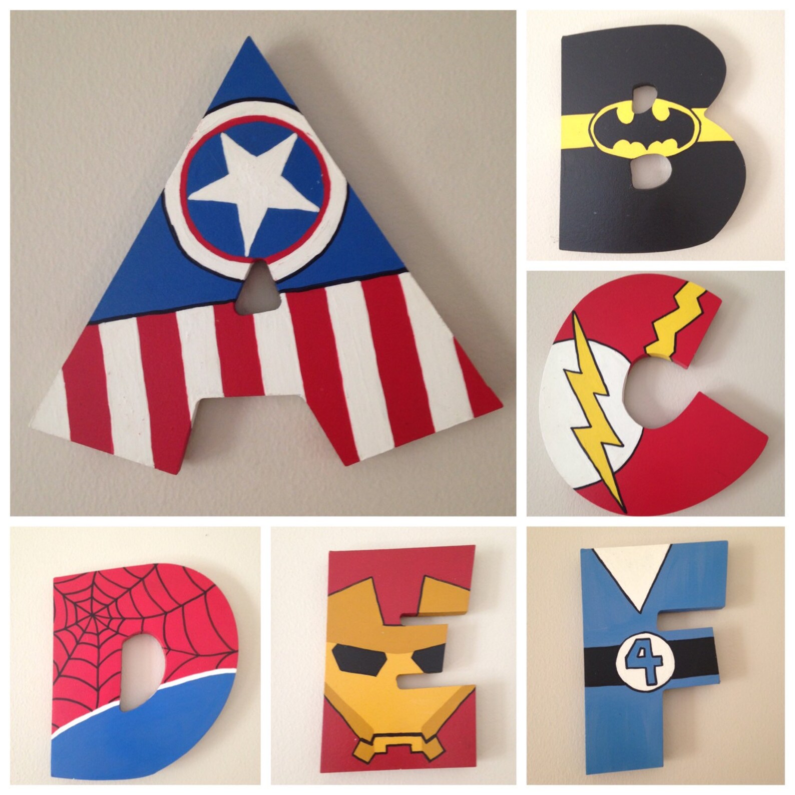 Super Hero Themed Letters - Etsy