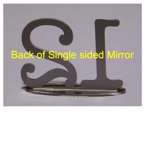 10cm MIRROR Table Number SETS With Base, Wedding, Engagement, Party ...