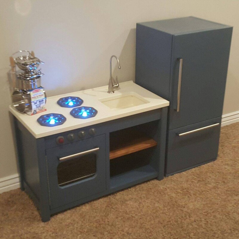 Wooden Play Kitchen - Etsy