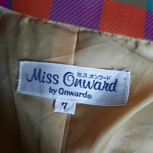 Miss Onward by Onward Vintage 1980s Multicolour Plaid Secretary Dress Medium Size - Etsy